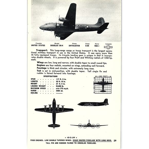 None and/or Unknown | Other | Douglas Dc4 Skymaster C54 R5d United ...
